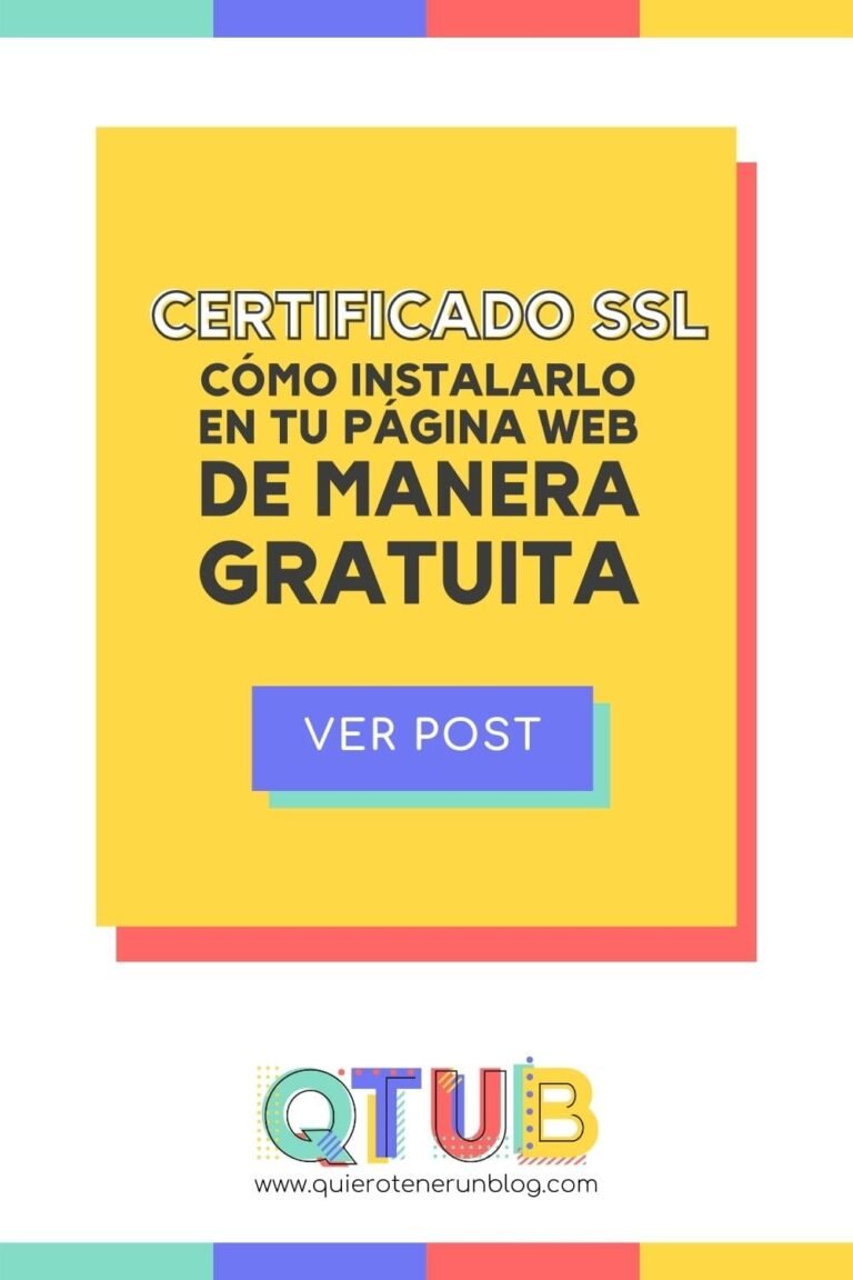 Cómo instalar un certificado SSL gratis en tu cPanel - QUIERO TENER UN BLOG